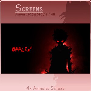ANIME DARK Stream Overlay Twitch Pack, One Piece Overlay, Anime Twitch ...