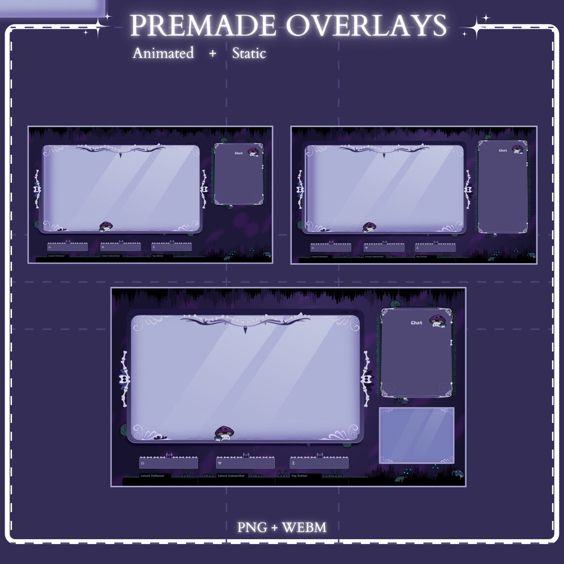 Moody Night Twitch Stream Overlay, Magic Stream Overlay, Halloween ...