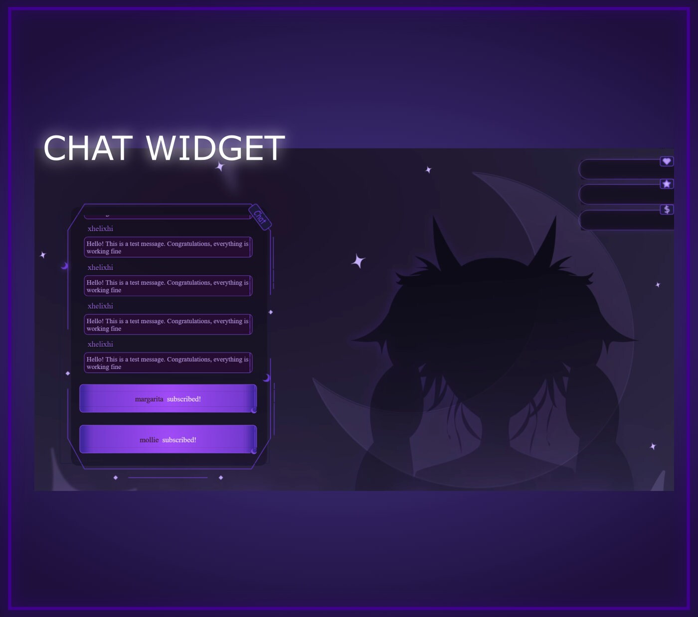 Gothic Vtuber Stream Overlay, Vtuber Overlay Celestial, Celestial Vtuber Pack, Animated Overlay ...