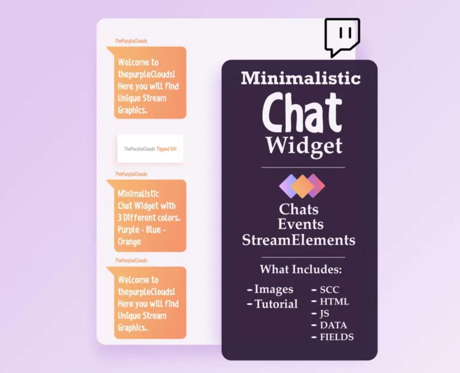 Minimal Chat Widget for Twitch, Simple Minimalistic Chat Widget for ...