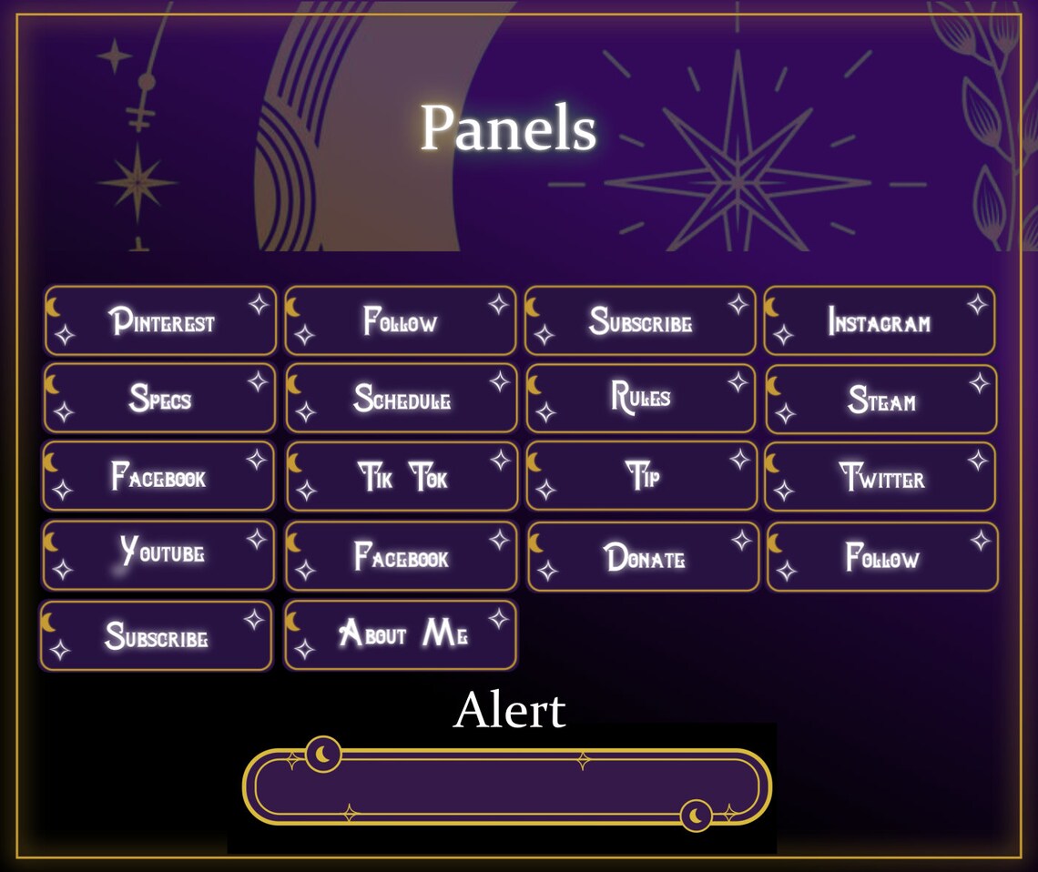 SIMPLE Dark STREAM OVERLAY Celestial, Dark Overlay Pack, Celestial ...