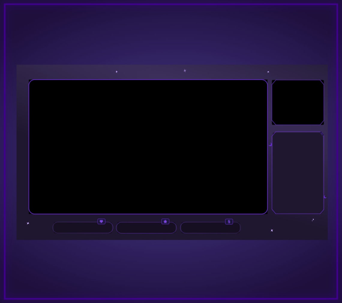 Gothic Vtuber Stream Overlay, Vtuber Overlay Celestial, Celestial ...