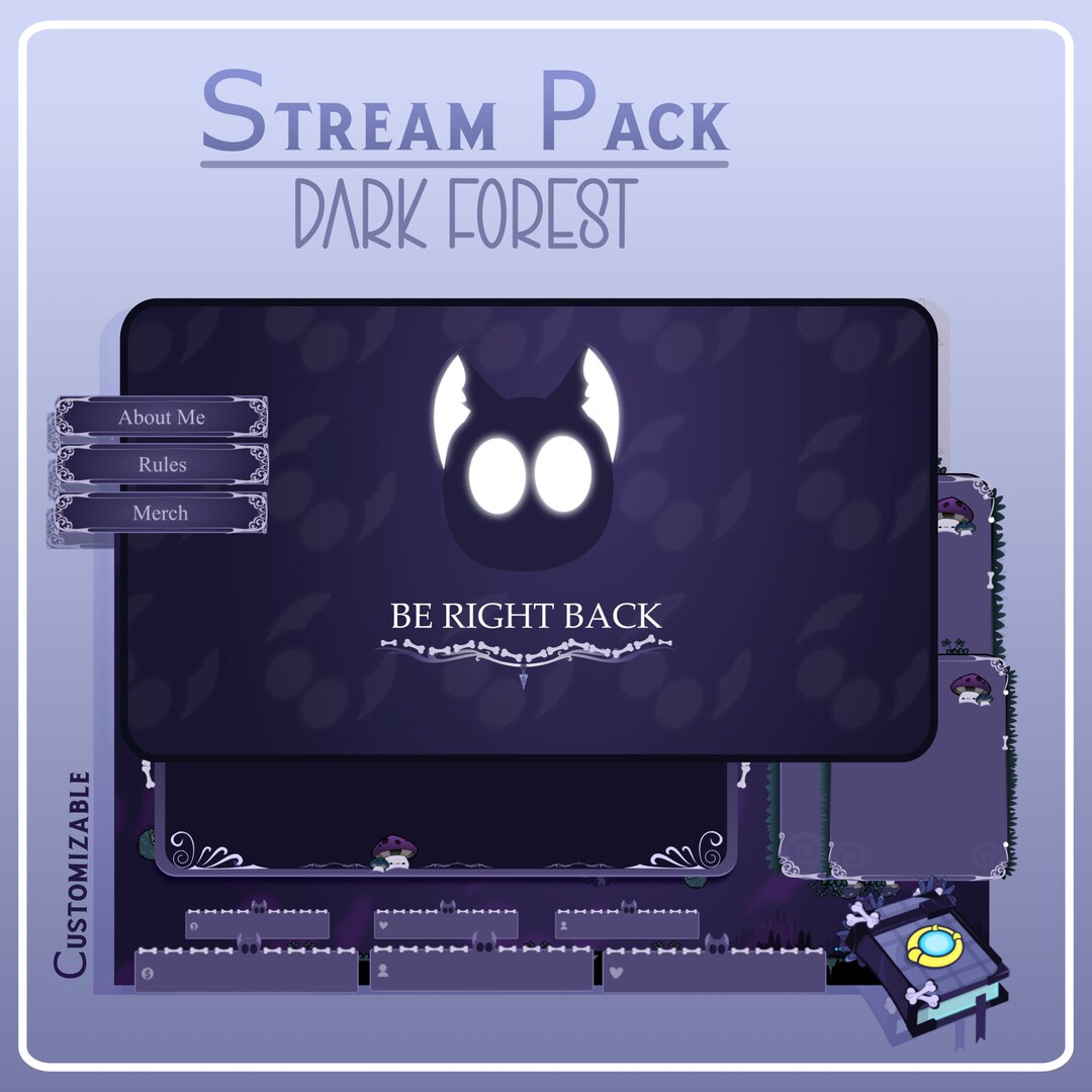 Moody Night Twitch Stream Overlay, Magic Stream Overlay, Halloween ...