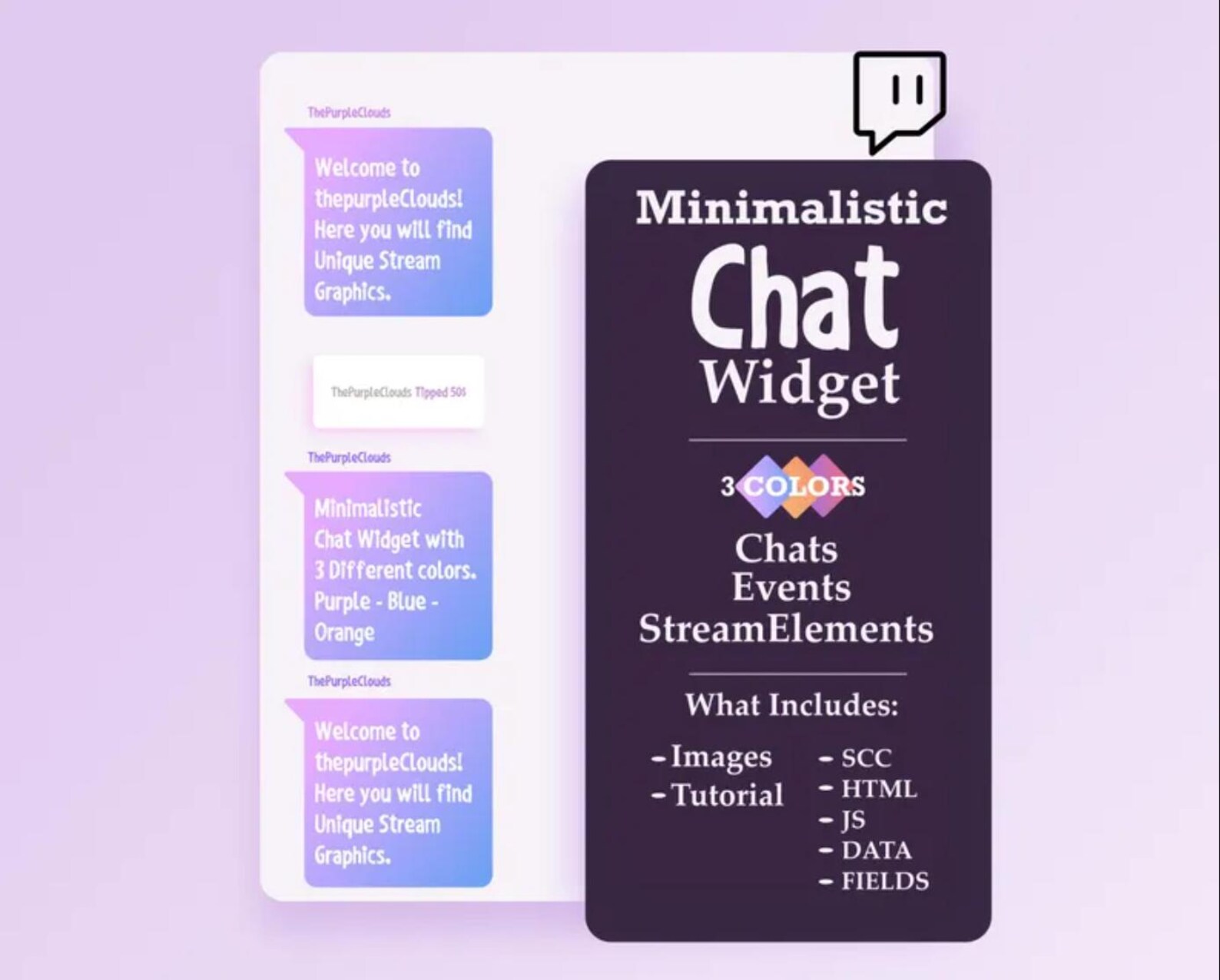 Minimal Chat Widget for Twitch, Simple Minimalistic Chat Widget for ...