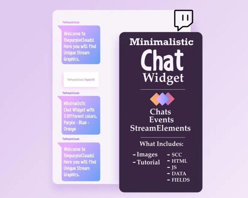 Minimal Chat Widget for Twitch, Simple Minimalistic Chat Widget for ...