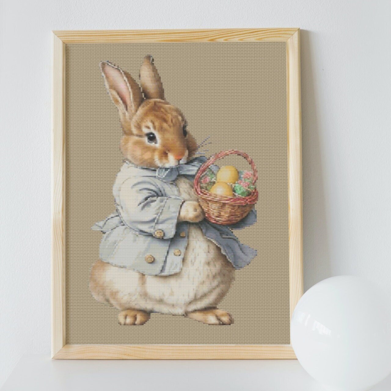 Easter Bunny Cross Stitch Pattern PDF, Easter Cross Stitch, Instant ...