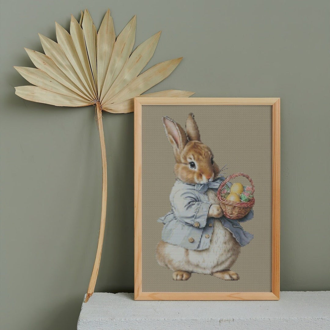 Easter Bunny Cross Stitch Pattern PDF, Easter Cross Stitch, Instant ...