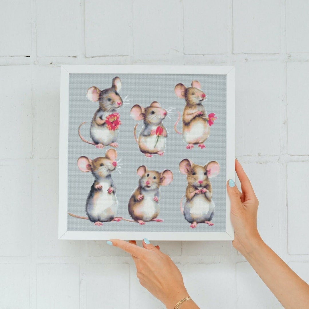 Cute Little Mice, Cross Stitch Pattern PDF, Love Cross Stitch ...