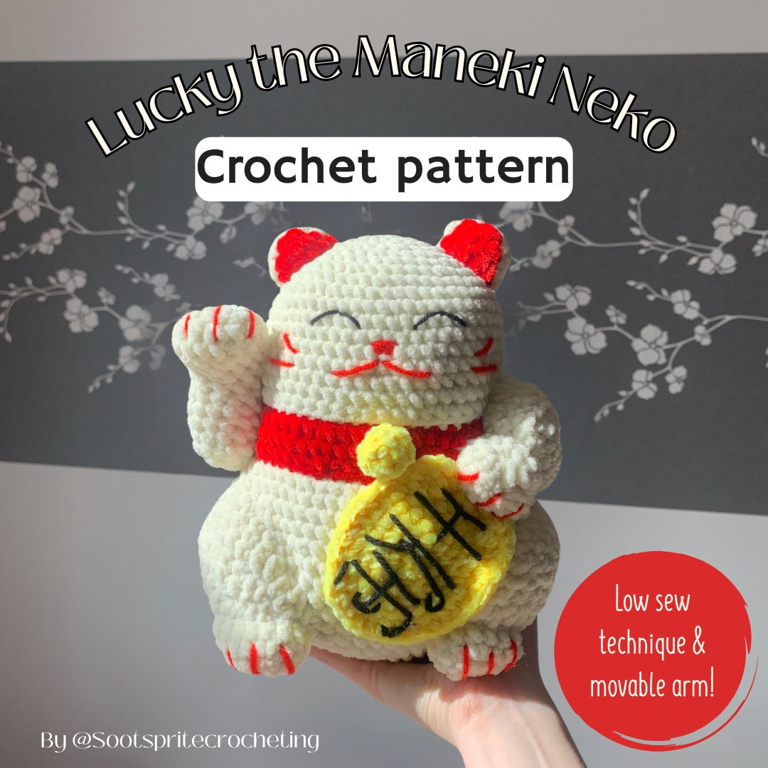 Lucky the Maneki Neko - Crochet Pattern - Etsy