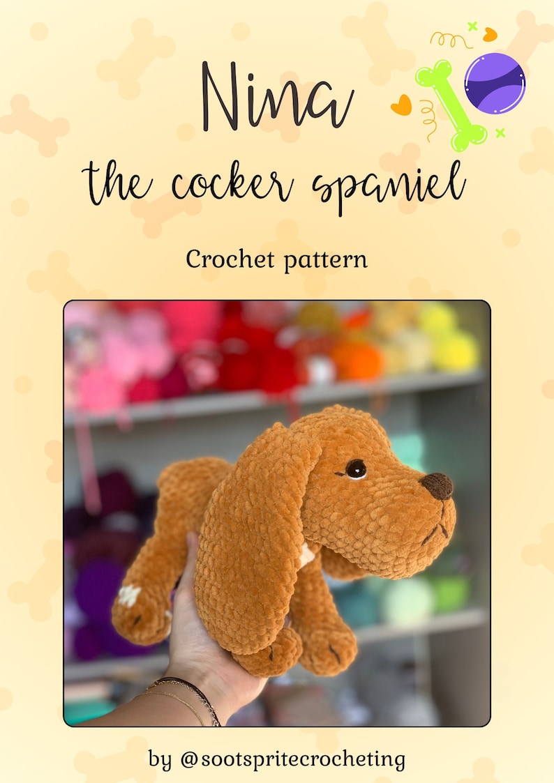 Nina the Cocker Spaniel - Crochet Pattern - Etsy
