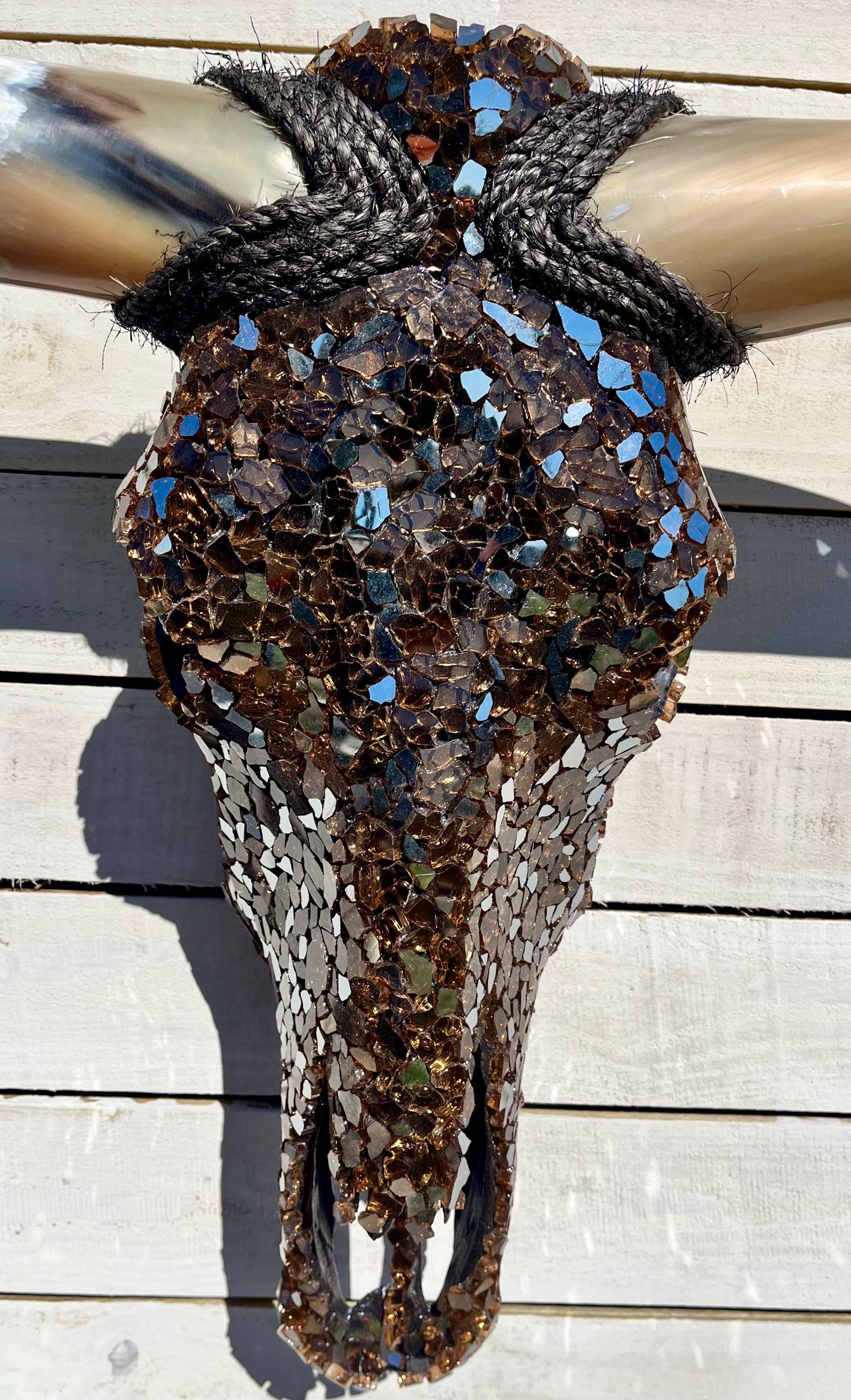 Cow Skull Wall Art 44-48" Wide - Real Home Decor - Gift for Her & Him ...