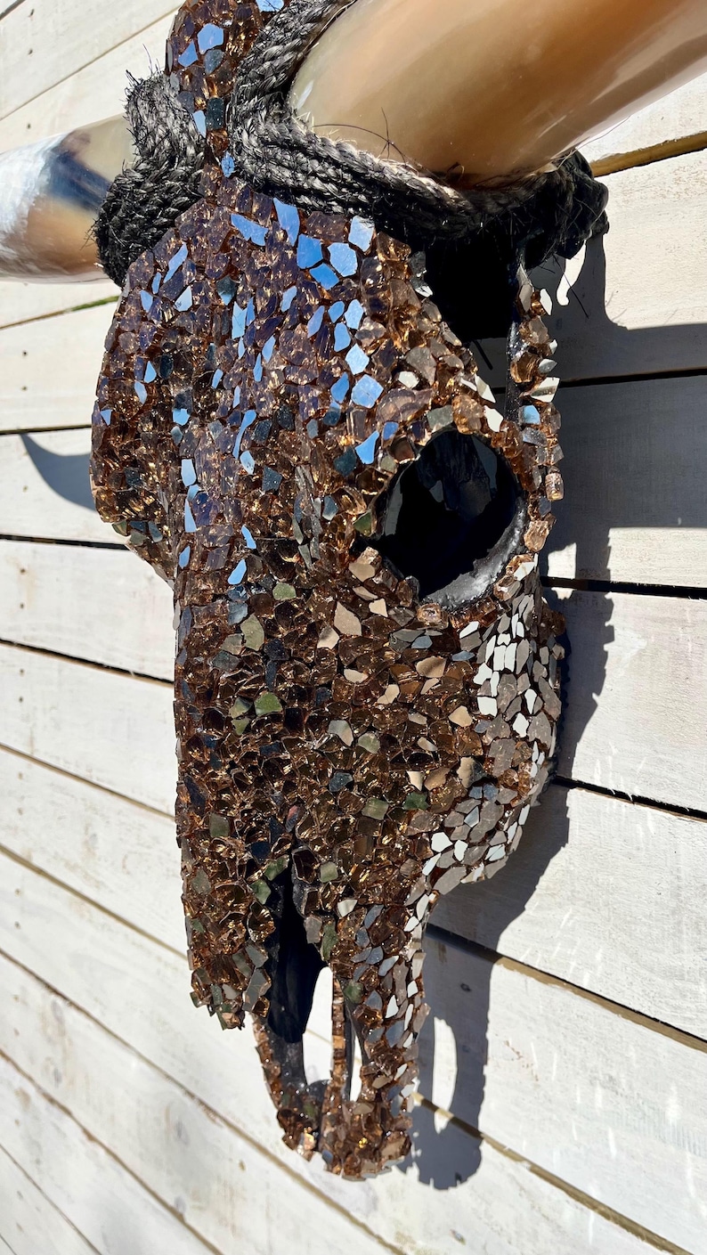 Cow Skull Wall Art 44-48" Wide - Real Home Decor - Gift for Her & Him ...