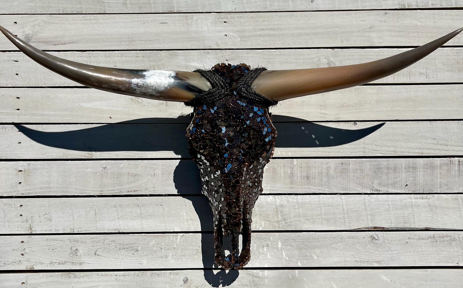 Cow Skull Wall Art 44-48" Wide - Real Home Decor - Gift for Her & Him ...