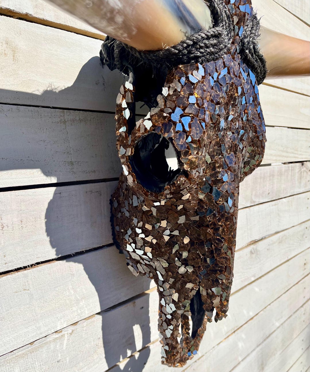 Cow Skull Wall Art 44-48" Wide - Real Home Decor - Gift for Her & Him ...