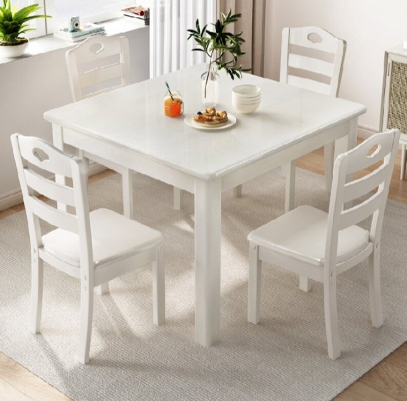 Solid Wood Dining Table Small Apartment Dining Table - Etsy