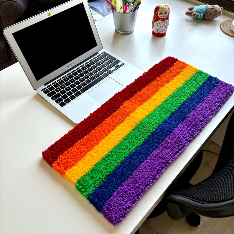 Pride Tufted Keyboard Rug | LGBTQ Home Decor | Pride Gift | Inclusive ...