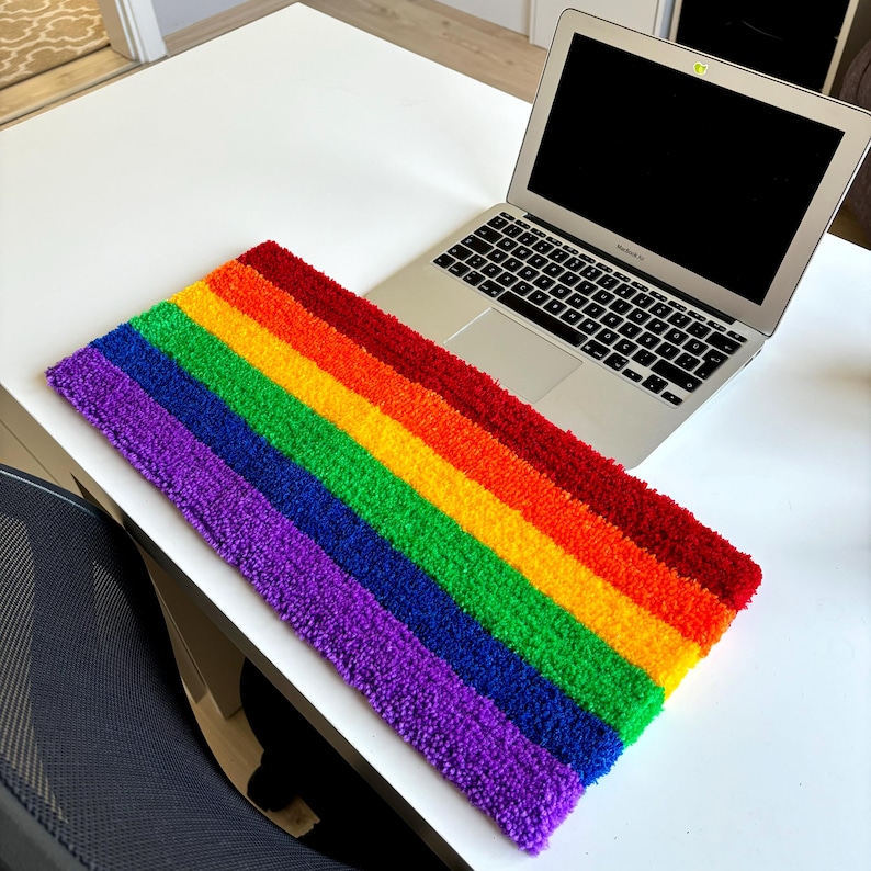 Pride Tufted Keyboard Rug | LGBTQ Home Decor | Pride Gift | Inclusive ...