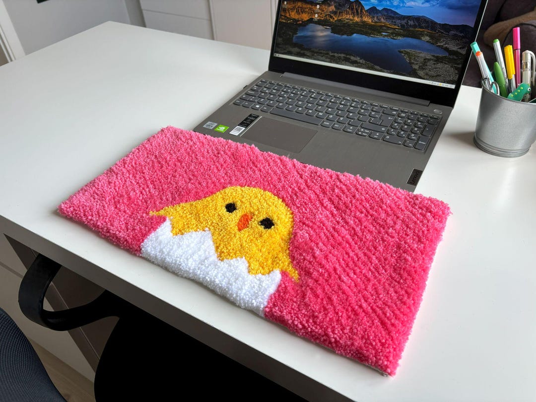 Cute Chick Keyboard Rug | Keyboard Wrist Rest | Fluffy Keyboard Mat ...