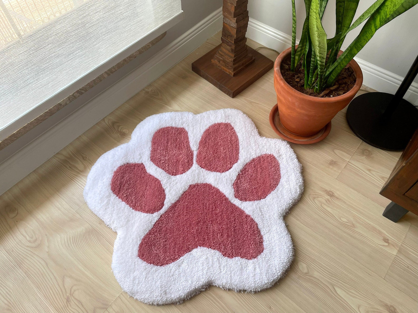 Tufted Paw Rug | Cute Cat Print Mat | Dog Paws Bath Mat | Pet Decor ...