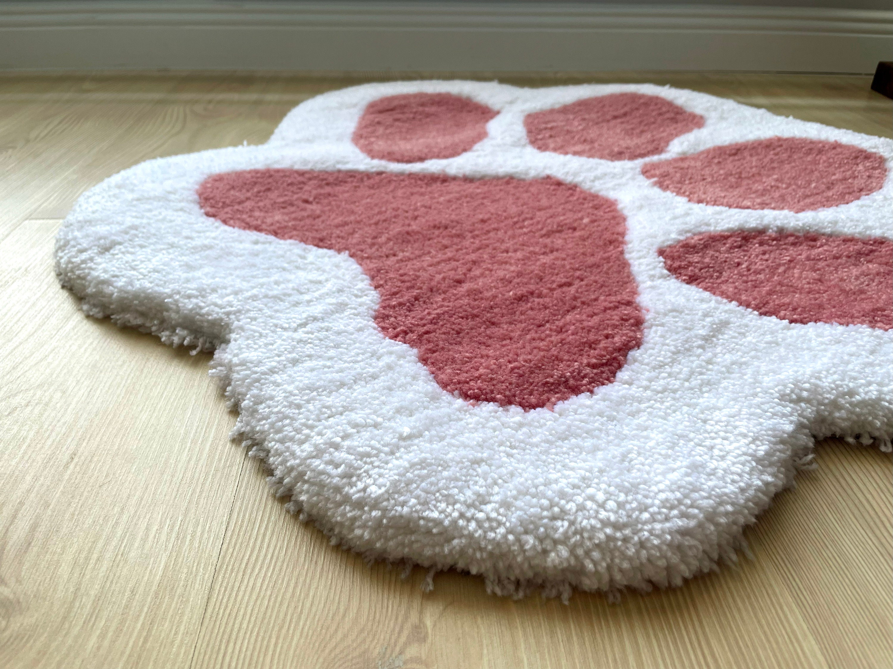 Tufted Paw Rug | Cute Cat Print Mat | Dog Paws Bath Mat | Pet Decor ...