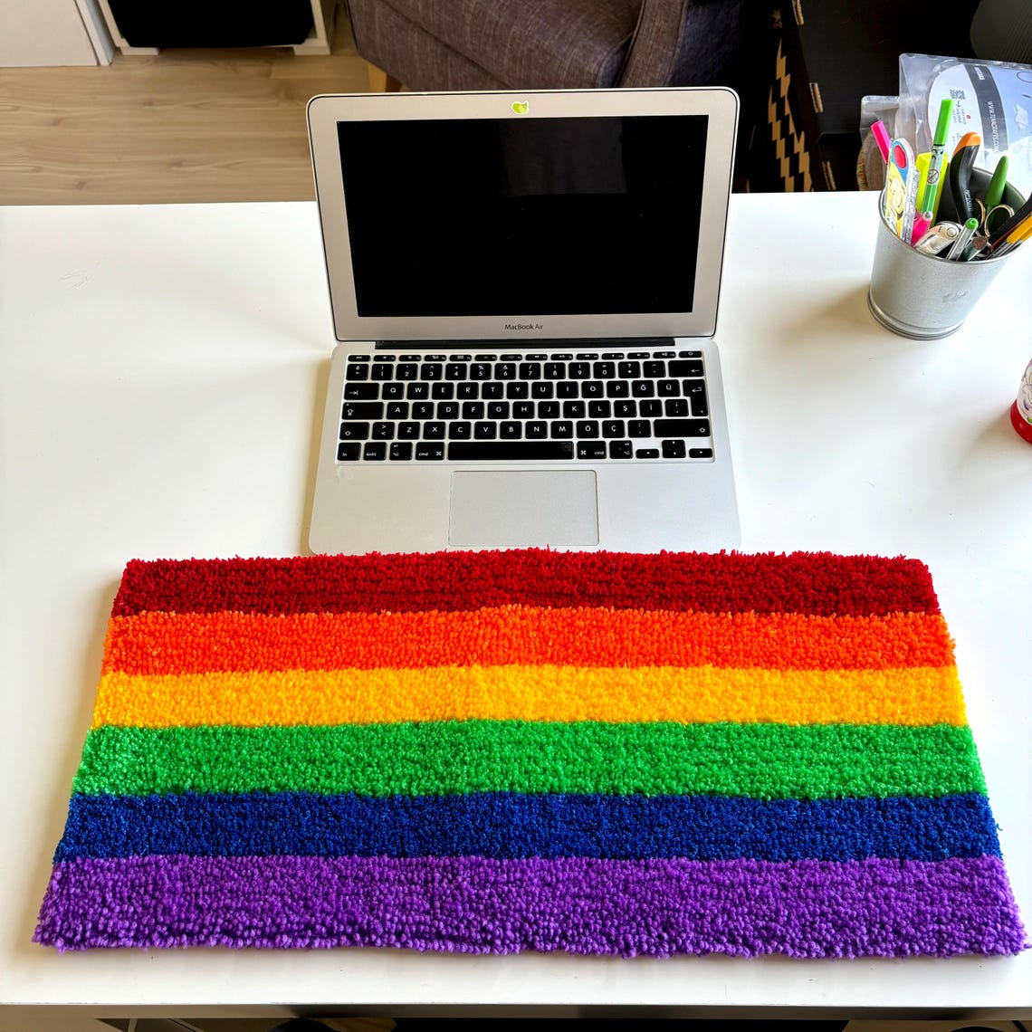 Pride Tufted Keyboard Rug | LGBTQ Home Decor | Pride Gift | Inclusive ...