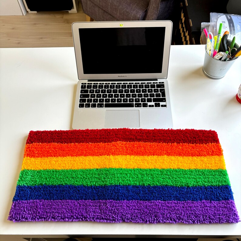 Pride Tufted Keyboard Rug | LGBTQ Home Decor | Pride Gift | Inclusive ...