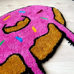 Melting Donut Hand Tufed Rug | Pink Abstract Rugs | Dining Door Mat ...