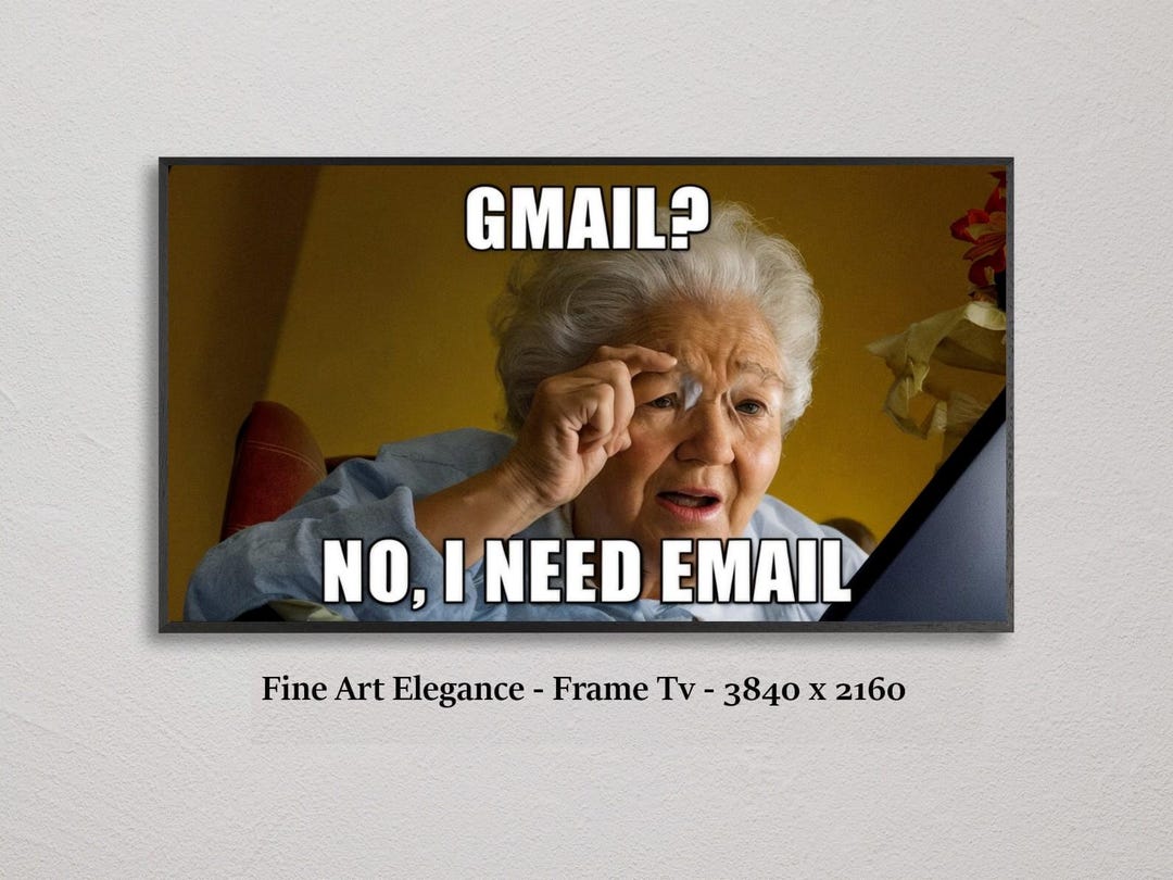 Funny Grandma Finds Internet Meme TV Frame Art (JPG) - Etsy