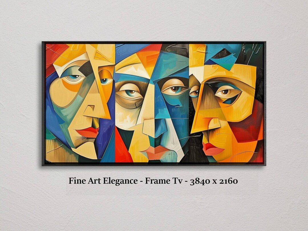 Cubism, Faces, Portait, Abstract Artwork, Television Picture Frame ...