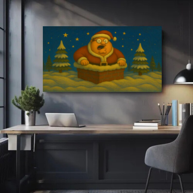 Peter Griffin Santa Chimney Art for Samsung Frame TV (digital Download ...