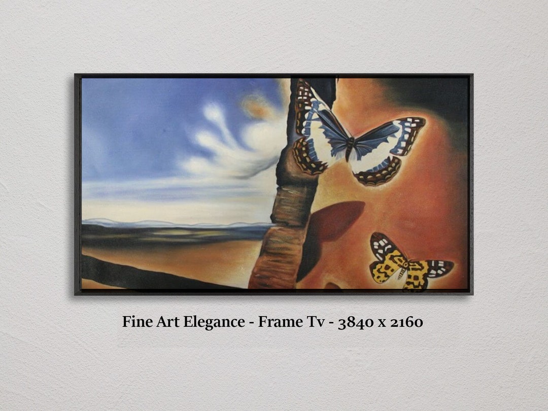 Salvador Dali, Landscape With Butterflies,television Picture Frame ...