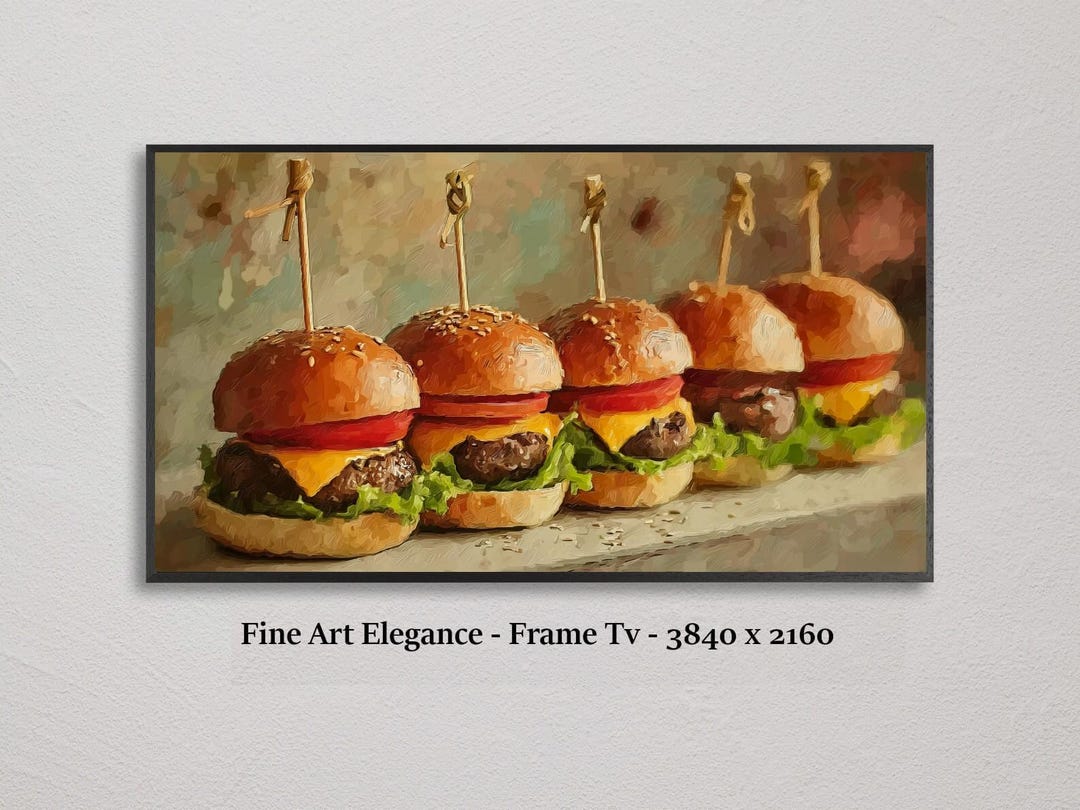 Burger Still Life Artwork, Samsung Frame TV Art (JPG File) - Etsy