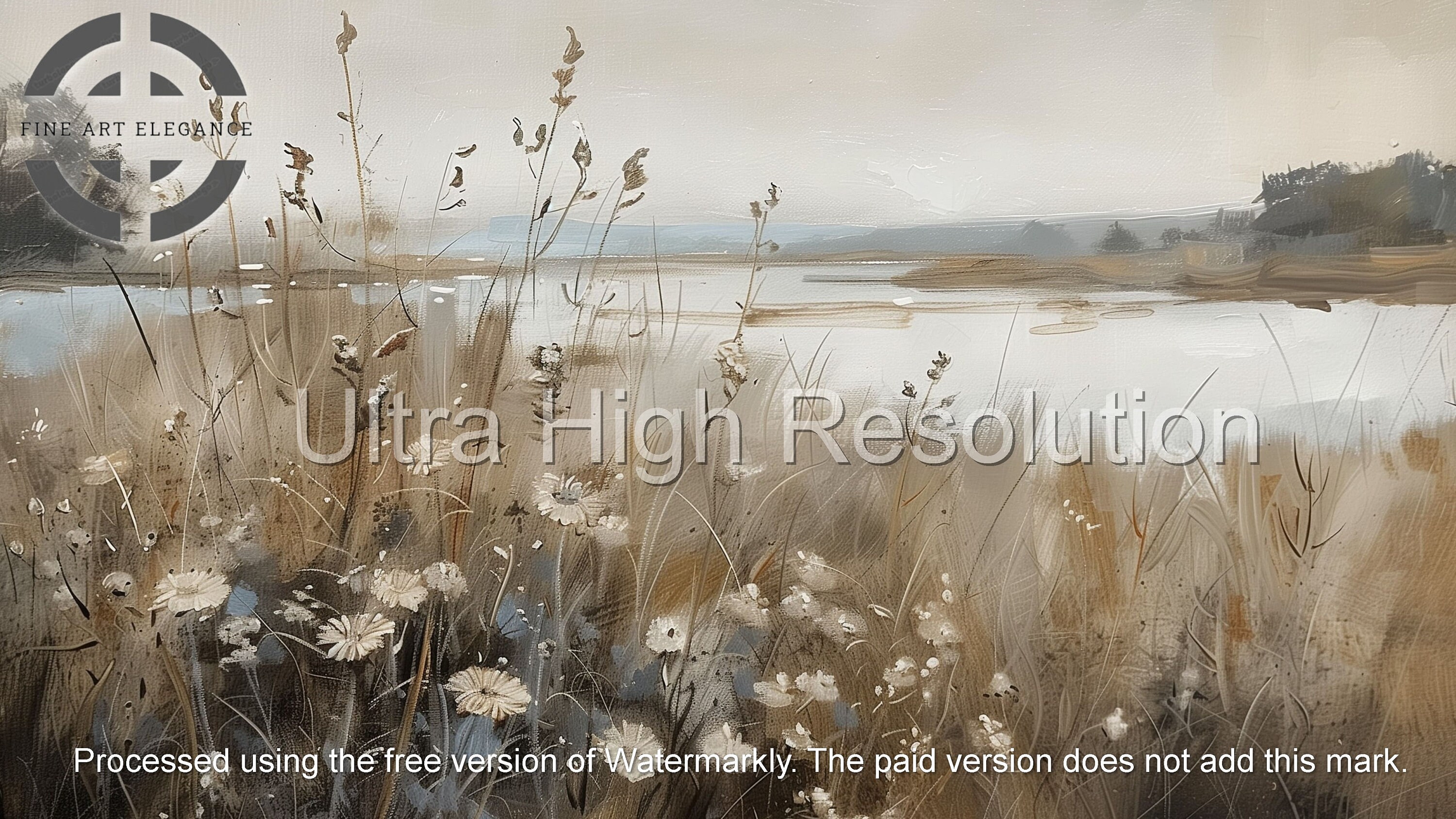 Tv Frame Art, Canva, English Landscape, Wildflowers, Oil Painting ...
