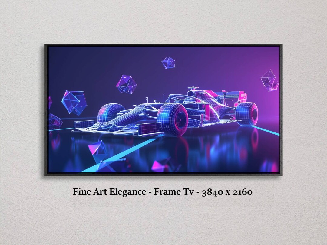 F1, Formula 1, Abstract, Wireframe, Race Car, Neon, Led, Purple ...