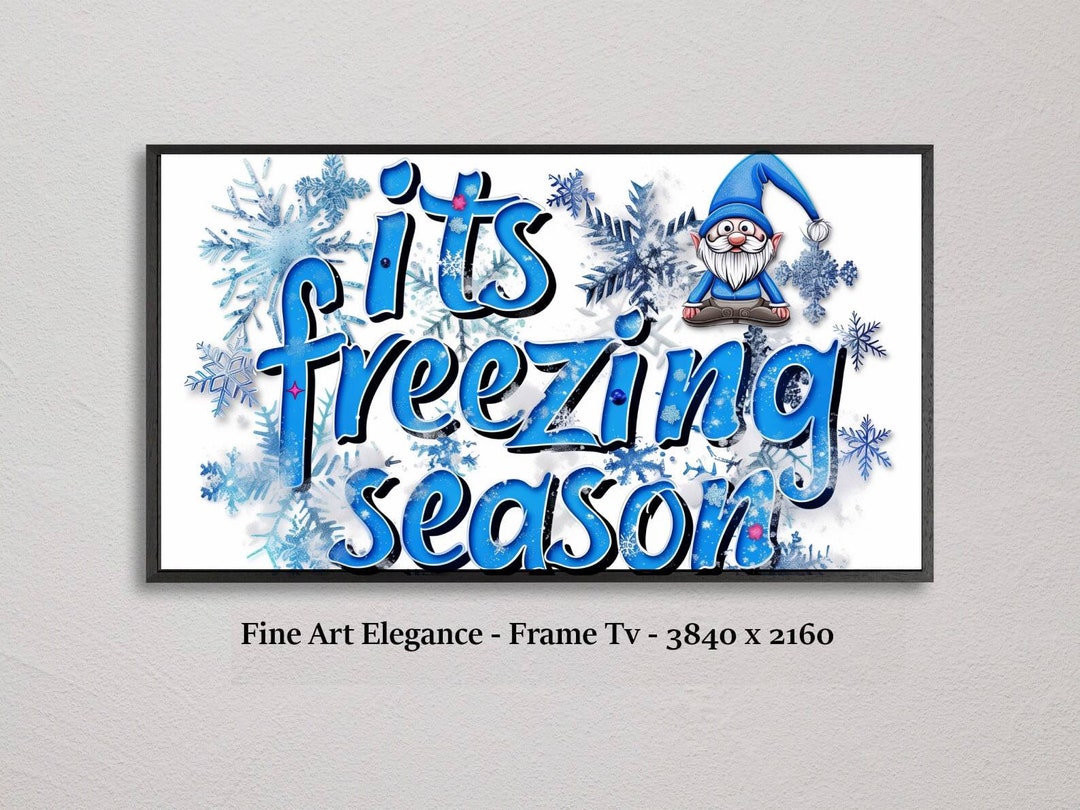 Samsung Frame TV Art: Winter Gnome, It's Freezing Season (JPG) - Etsy