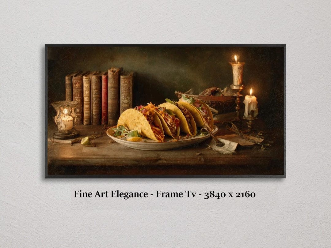 Still Life Tacos Painting, TV Frame Art (JPG File) - Etsy