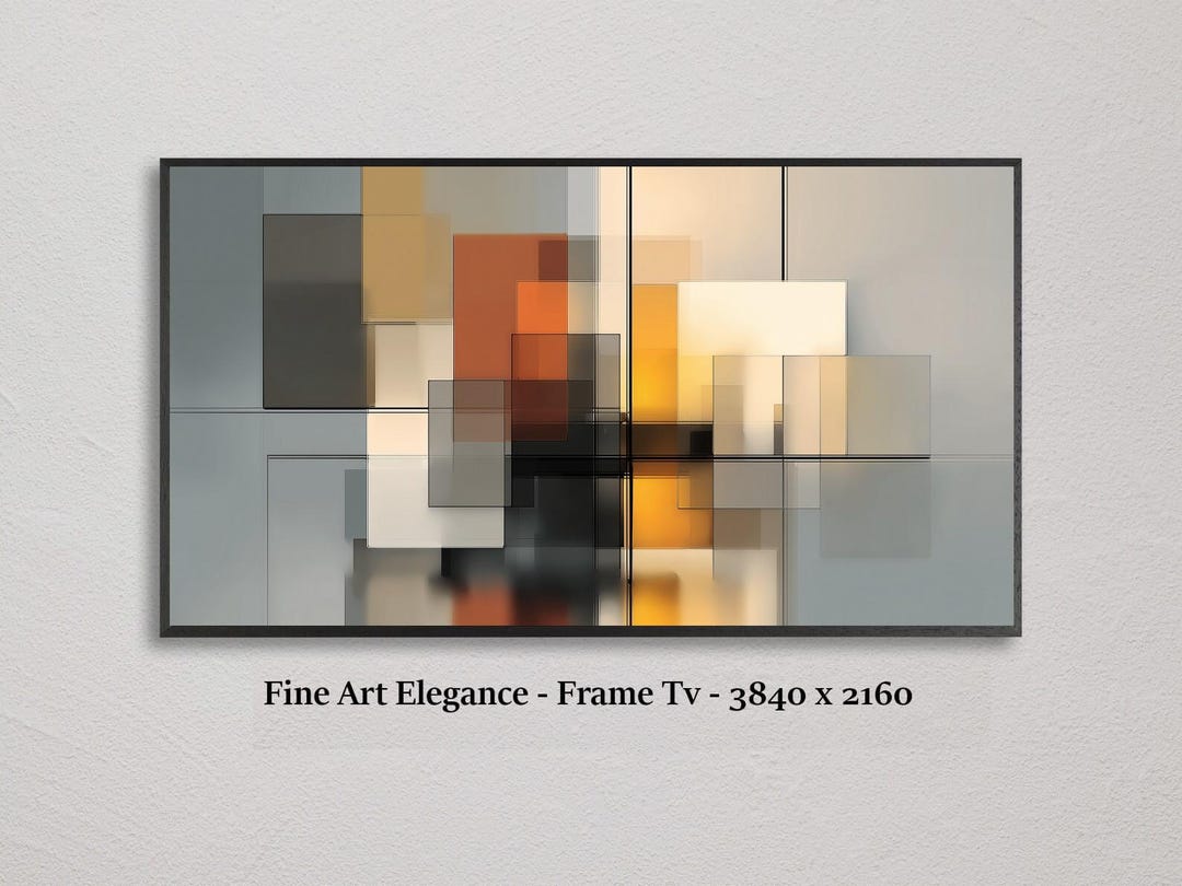 Composition of Square and Rectangular Shapes , Abstract Painting, Tv ...