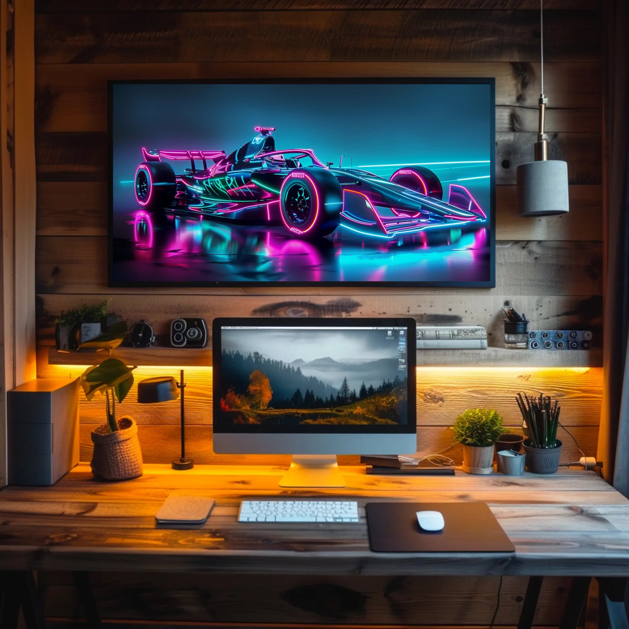 Formula 1, F1, Futuristic, Neon, Mercedes, Ferrari, Television Picture ...
