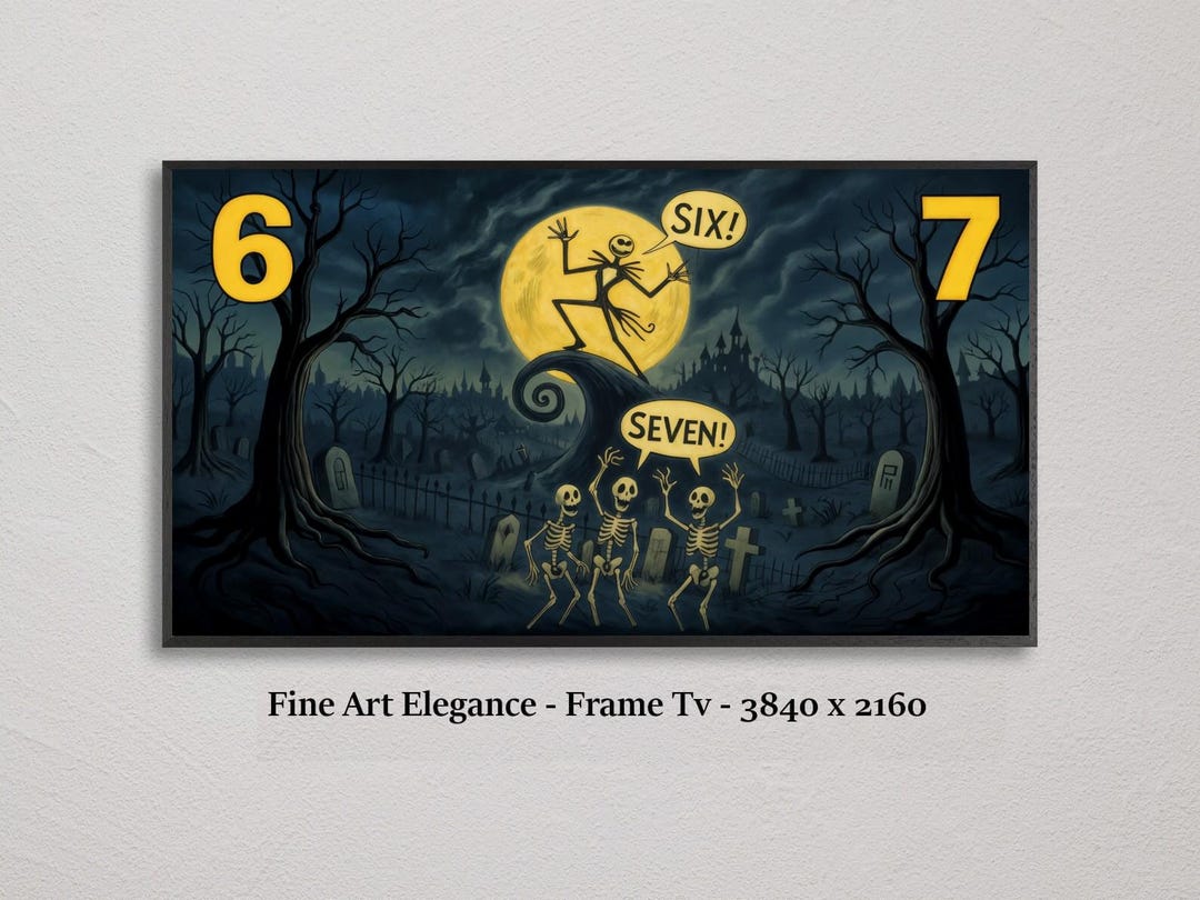 6 7 Jack Skellington Samsung Frame TV Art (JPG File) - Etsy