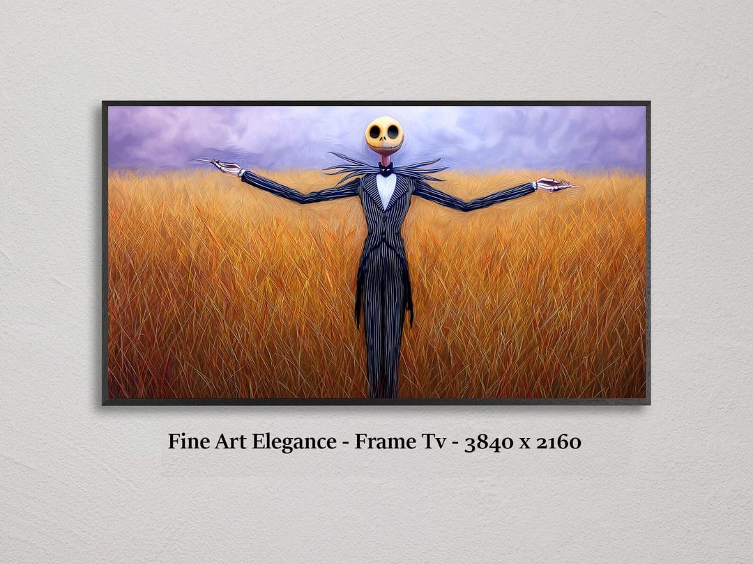 Jack Skellington Oil Painting: Autumn Field TV Frame Art (digital ...