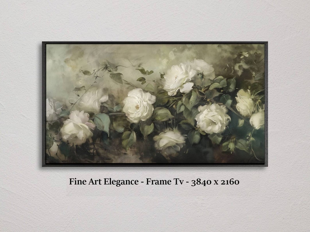 Still Life Eternal Roses, Painting, Flowers, Television Picture Frame ...