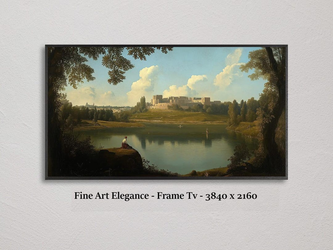 Castle in Rome, Oil Painting, Renaissance, Landscape. Tv Frame Art ...