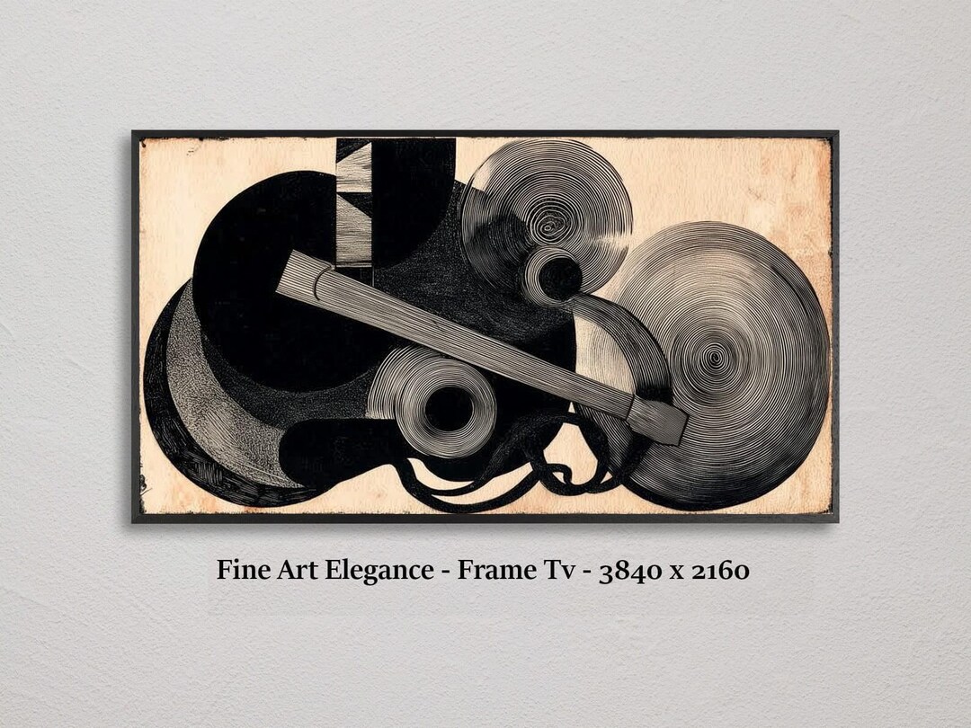 Retro Geometric Style, Abstract Drawing, Tv Frame Art, Television ...