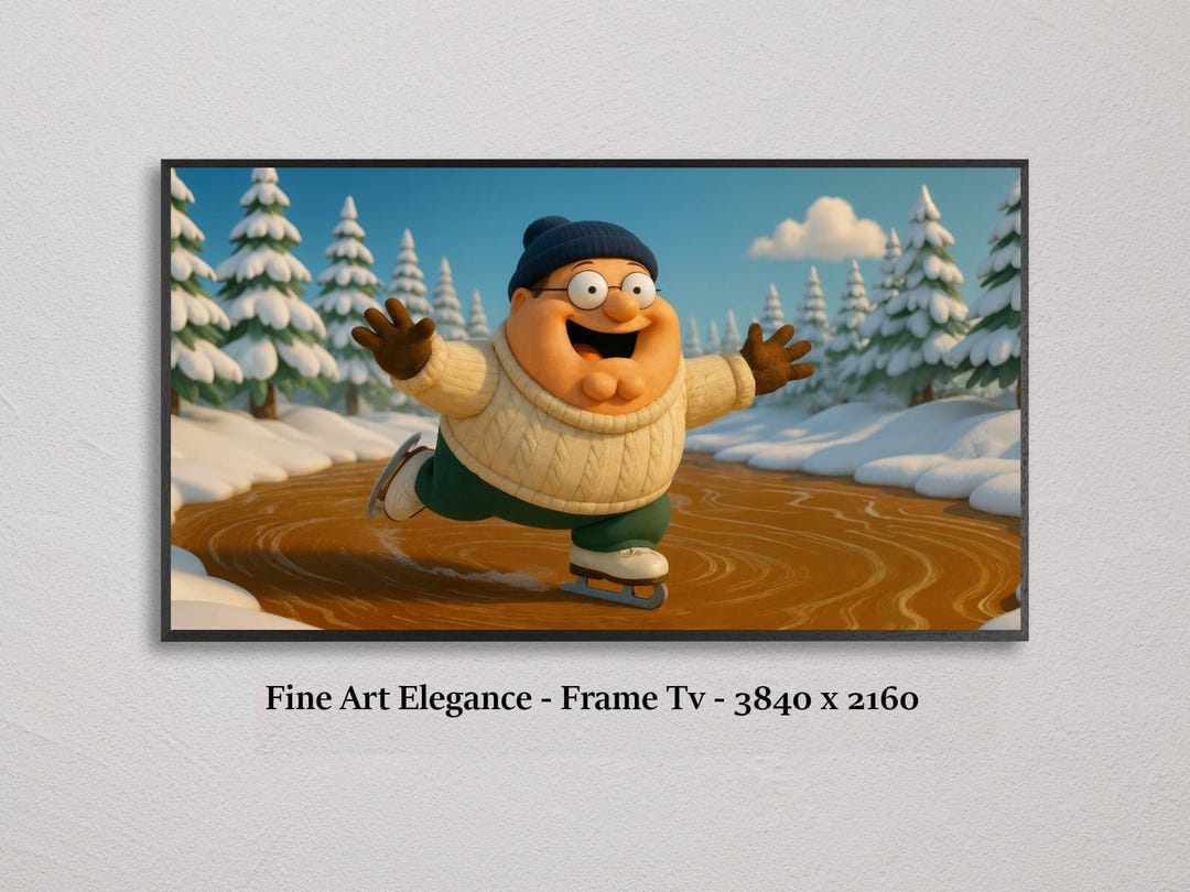 Peter Griffin Ice Skating Samsung Frame TV Art (digital Download) - Etsy