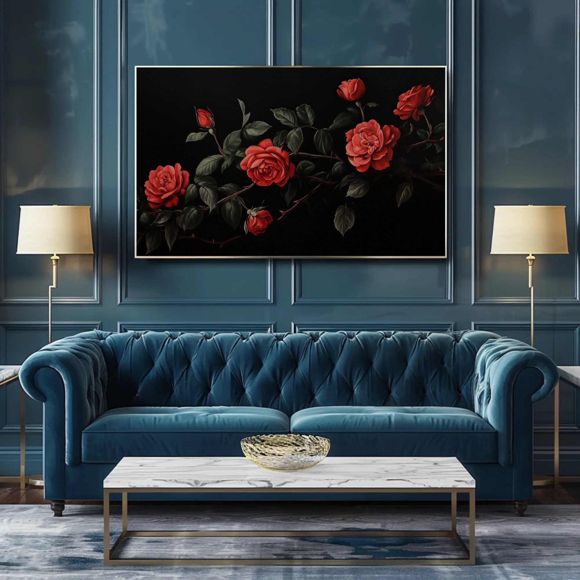 Tv Frame Art, Canva, Eternal Roses, Oil Painting, Victorian, Television ...