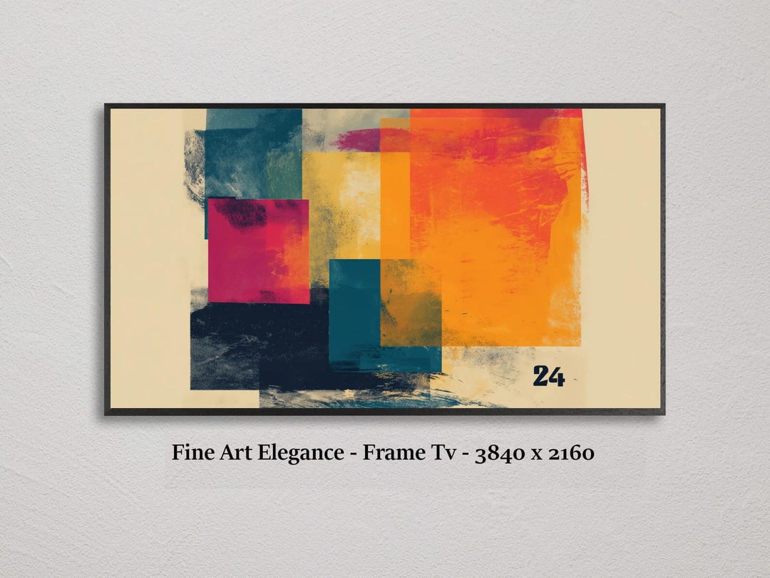 Colors and Shapes, Abstract Painting, Tv Frame Art, Television Picture ...
