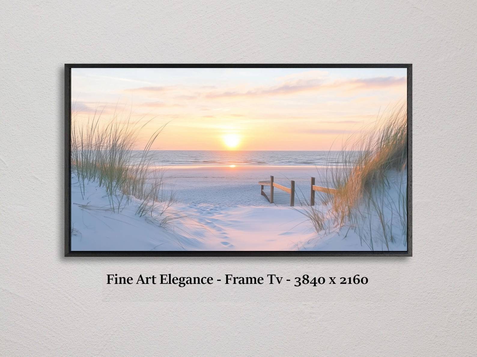 Coastal Sunset TV Frame Art: Beach Landscape (JPG File) - Etsy