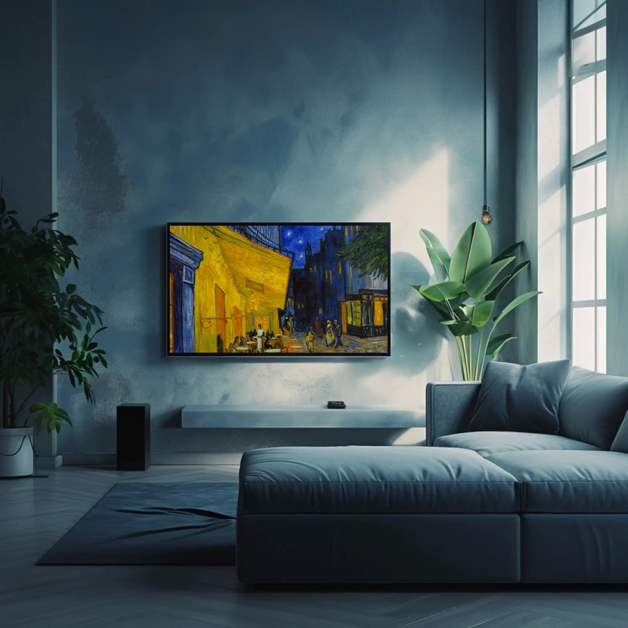 Vincent Van Gogh, Café Terrace at Night, Television Picture Frame ...