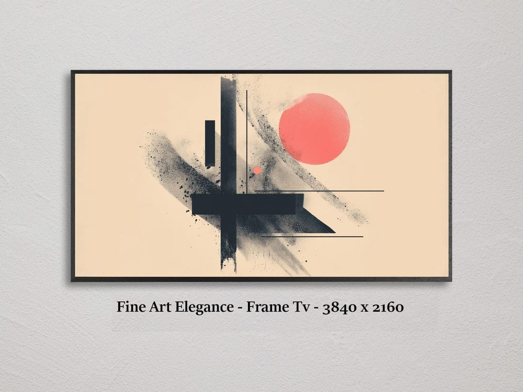 Japanese Ink Wash, Abstract Painting, Tv Frame Art, Television Picture ...