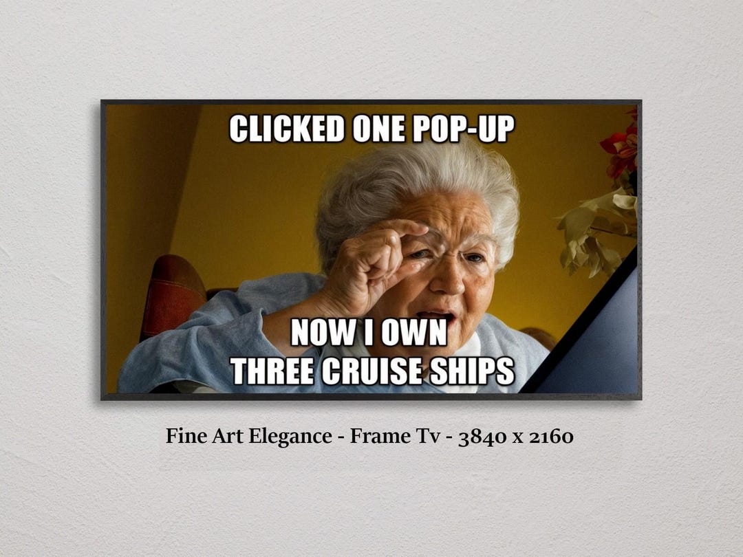 Grandma Finds Internet Meme Art, Funny TV Frame Art (JPG) - Etsy